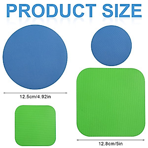 4pcs Jar Gripper Pads, Multifunctional Rubber Jar Gripper Pad Jar Opener Grippers Kitchen Coaster for Elderly Suffering from Children Women Weak Hands (Blue, Green)