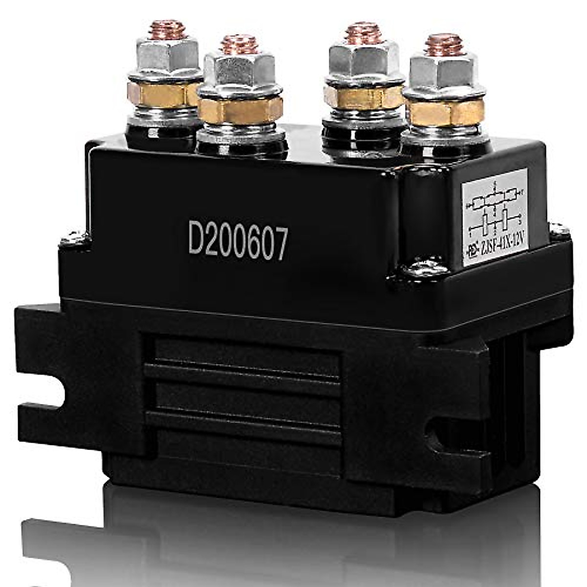 BIGTUR 500A 12V Winch Relay Solenoid Replacement Contactor for 8000-15000lb ATV UTV Truck 4WD 4x4 Winch