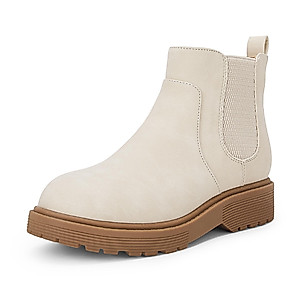 Jauoop Girls Boys Suede Ankle Boots Warm Combat Shoes With Side Zipper for Toddler/Little Kid/Big Kid