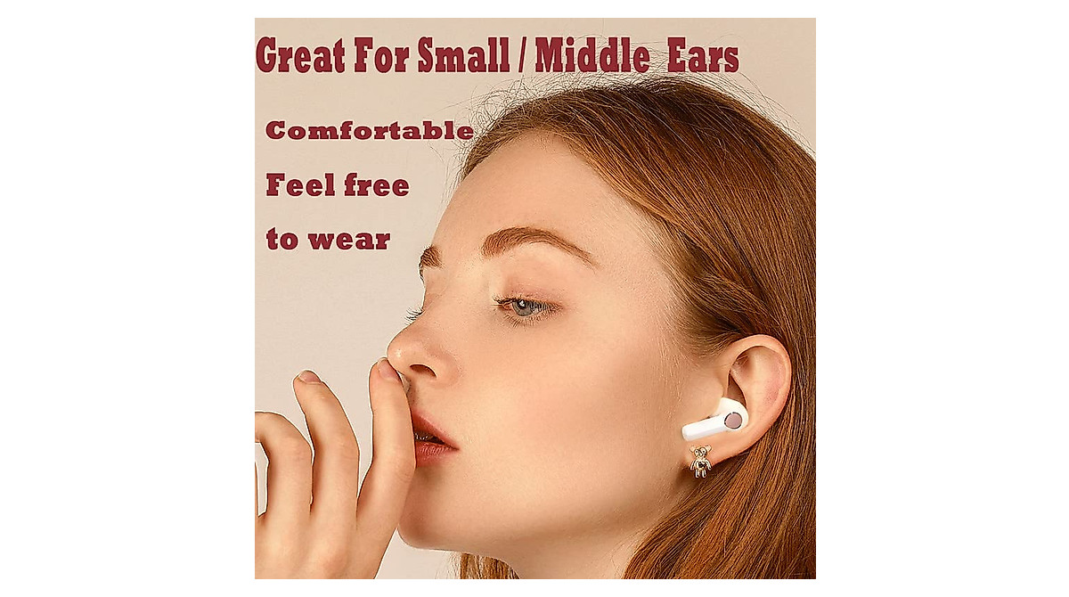 White Wireless Kids Earbuds with HiFi Sound & Long Battery Life