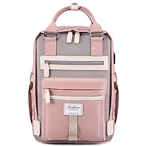 LOVEVOOK Laptop Backpack for Women Waterproof Travel Backpack with USB Charging Port 15.6 Inch