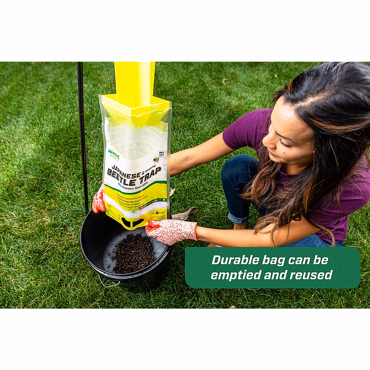 RESCUE! Japanese Beetle Trap – Reusable Bag