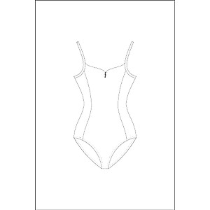 Wear Moi Ulena Leotard, Black, Medium, Cotton Elasthan (ULENMBLA)