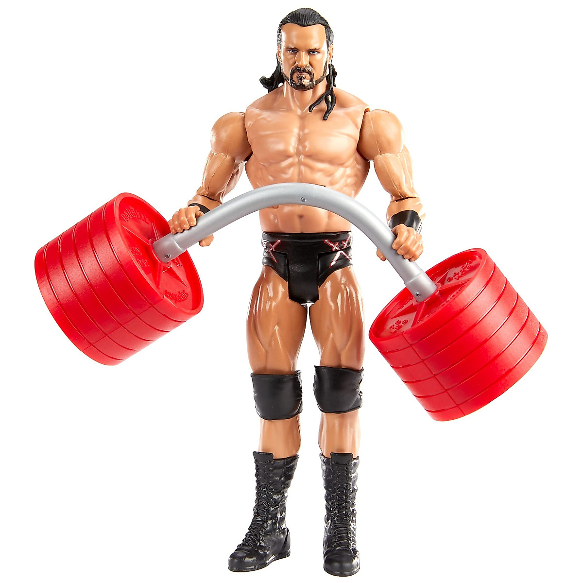 ​WWE Wrekkin Series 7 Drew McIntyre 6 in Action Figure with Slamming Action Gripping Hands and Bendable Barbell Weights Accessory Poseable 6 in Gift for Ages 6 Years Old and Up