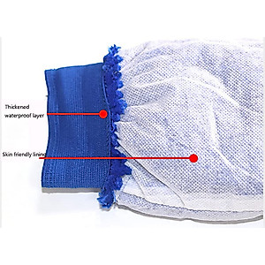 LHHweiusa 2 Pairs Car Wash Mitt Microfiber,5-Finger Microfiber Wash Mitts,Scratch Car Interior Exterior Cleaning Gloves,Strong Water Absorption Premium Chenille Washing Gloves