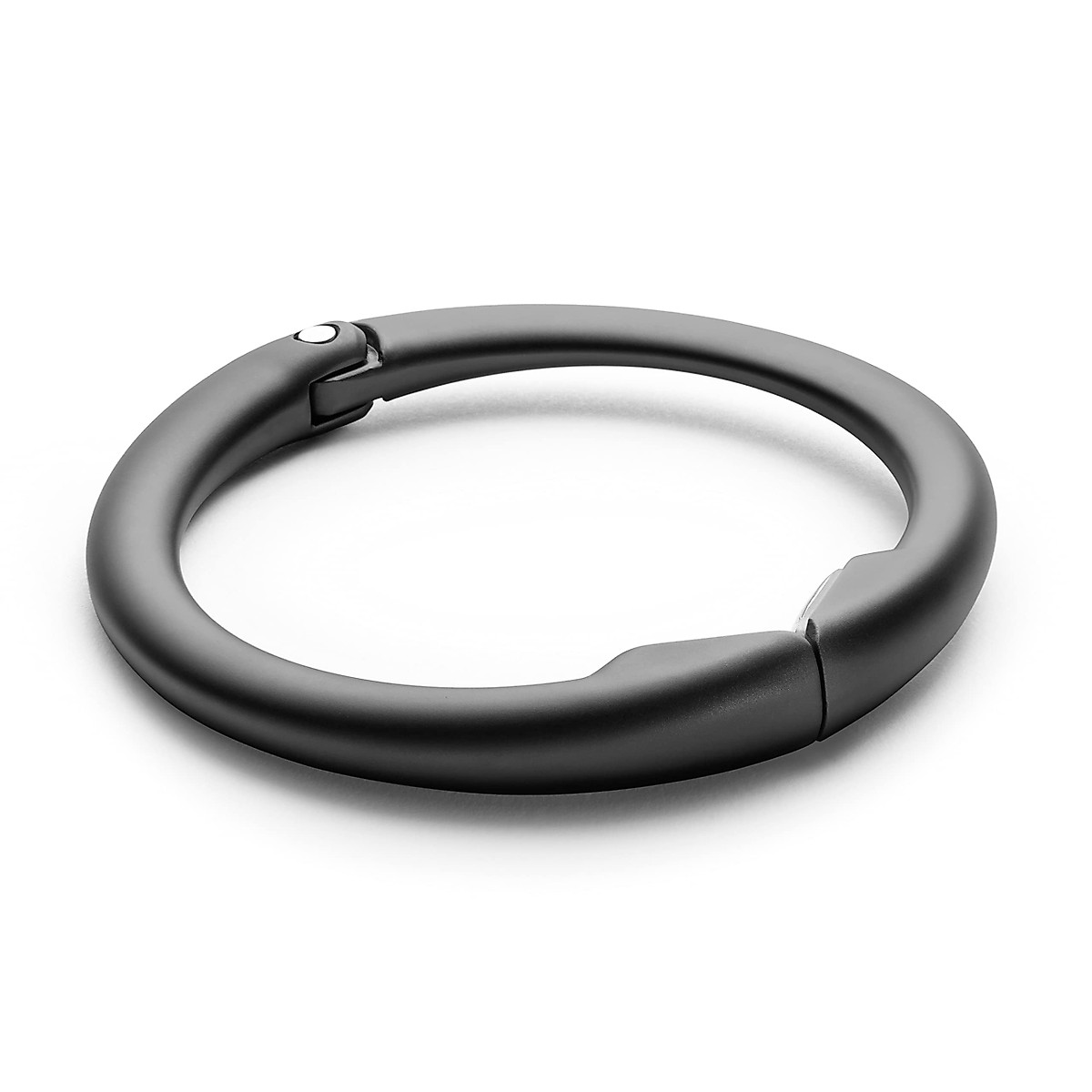 Clipa Bag Hanger - Matte Black PVD - The Ring That Opens Into a Hook and Hangs in Just 1/2" of Space, Holds 33 lbs., 3 yr. Warranty