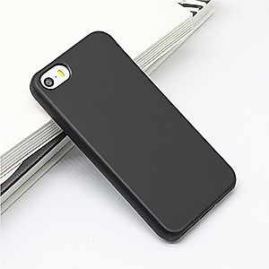 MUNDULEA iPhone 5s/5/SE 2016 Shockproof TPU Protective Case - Black