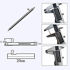 Aladrs Quick Release Spring Bar Compatible for Samsung Galaxy Watch 5/5 Pro/Galaxy Watch 4/4 Classic/Galaxy Watch Active 2 (40mm 44mm) / Galaxy Watch 3 41mm Watch Pins (20mm x 1.5mm, 10-Pack)