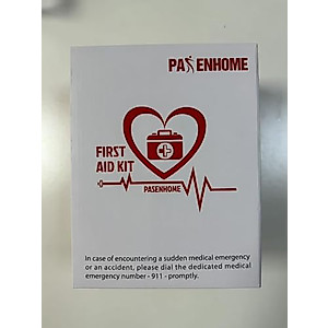 Pasenhome First Aid Kits, Trauma First Aid Kit, Premium Emergency Kits, First Aid Bag with Labelled Compartments for Home, Office, Car, Outdoor, Hiking, Travel, Camping