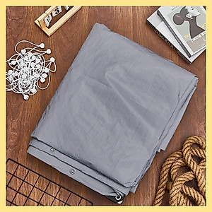 Wesnoy 12 x 20 ft Heavy Duty Canopy Replacement Cover Waterproof Carport Canopy Cover Garage Car Shelter Tarp Tent for Car Canopy with 50 Ball Bungees, Only Top Cover, Frame is Not Included