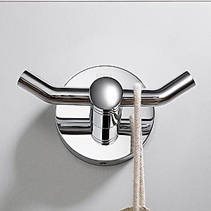 Kraus KEA-18802BG Elie Bathroom Robe and Towel Double Hook, 3 5/8 Inch, Brushed Gold