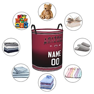 Custom Football Laundry Hamper, Personalized Laundry Hamper with Custom Names and Numbers, Gifts for Men's and Women's Football Fans