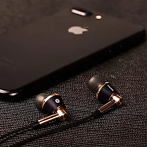 1MORE Triple Driver In-Ear Earphones Hi-Res Headphones with High Resolution, Bass Driven Sound, MEMS Mic, In-Line Remote, High Fidelity for Smartphones/PC/Tablet - Gold