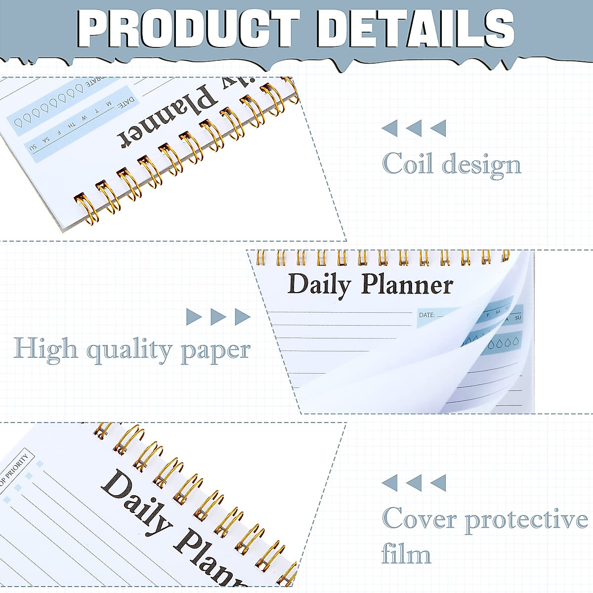 Hotop 6 Pack To Do List Notepad Daily Planner Notepad to Do Notebook Daily To Do List Notebook Daily To Do Notepads for Adults and Kids Classroom Office, 30 Sheets/ Pack (Mixed Colors, Fresh Style)