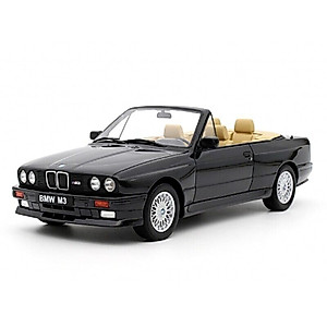 1989 E30 M3 Convertible Diamond Black Metallic Limited Edition to 3000 Pieces Worldwide 1/18 Model Car by Otto Mobile OT1012