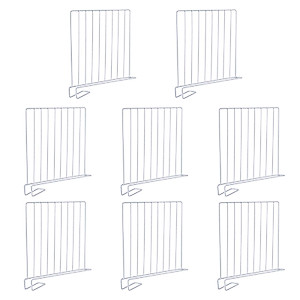 Kosiehouse Shelf Divider for Wood Closet, Sturdy Organizer Separator for Storage in Bedroom, Kitchen, Bathroom and Office Shelves, Easy Installation, Set of 8 (Set of 8)