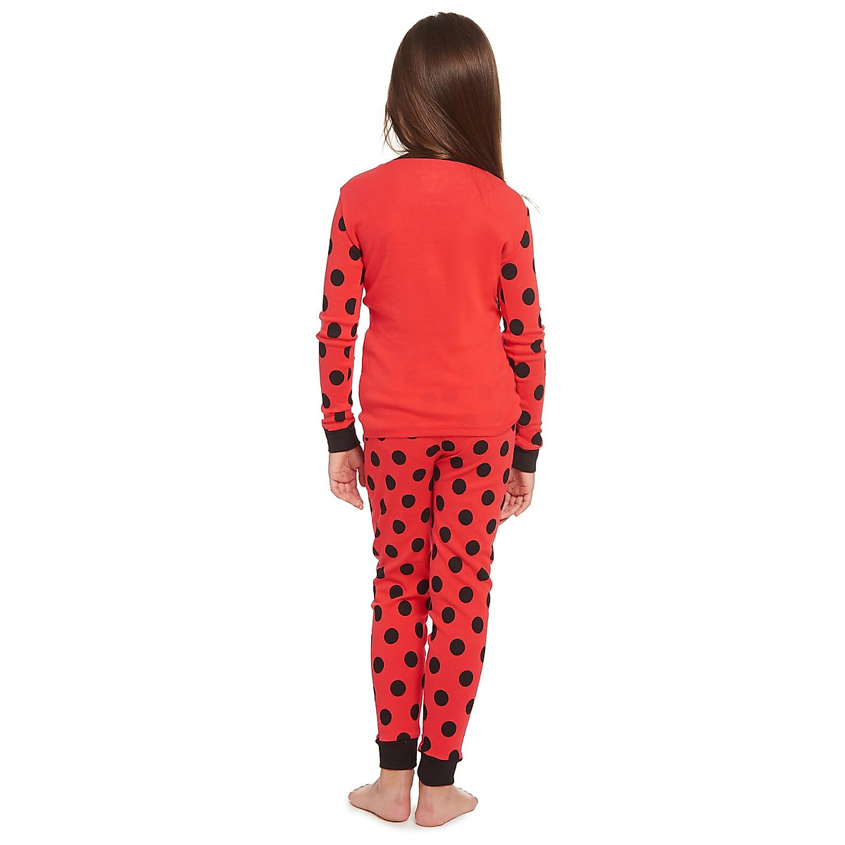 Miraculous Ladybug Big Girls Breathable Pullover Pajama Shirt & Pajama Pants Red 10-12