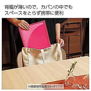 Kokuyo Campus Slide Binder, Adapt Slim, Double Pockets, A4, 30 Holes, Up to 65 Sheets, Light Blue, Japan Import (RU-AP171LB)