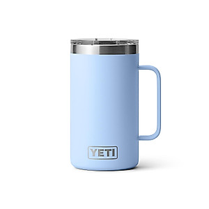 YETI Rambler 24 oz Mug, Vacuum Insulated, Stainless Steel with MagSlider Lid, Big Sky Blue
