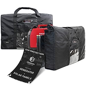 Mission Darkness EMP Protection Faraday Bag Collection Includes Military-Grade XL Faraday Bags for Generators and Solar Panels // RF Shielding, EMP/CME Protection, Preparedness, Security