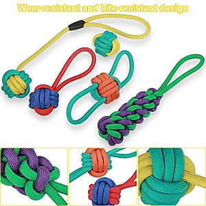 Deetenks 5 Pack Dog Chew Rope Toys Puppy Toys Sets Interactive Dog Toys Rope Toys Dog Teething Chew Toys for Dog (Random Color)