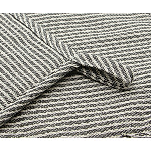 Cotton Oven Mitts and Pot Holders Set, Kitchen Quilted Oven Gloves, Hot Pan Mat Pads Set for Cooking Grilling Barbeque Baking Heat Resistant Set of 3 (3, Grey Stripes)