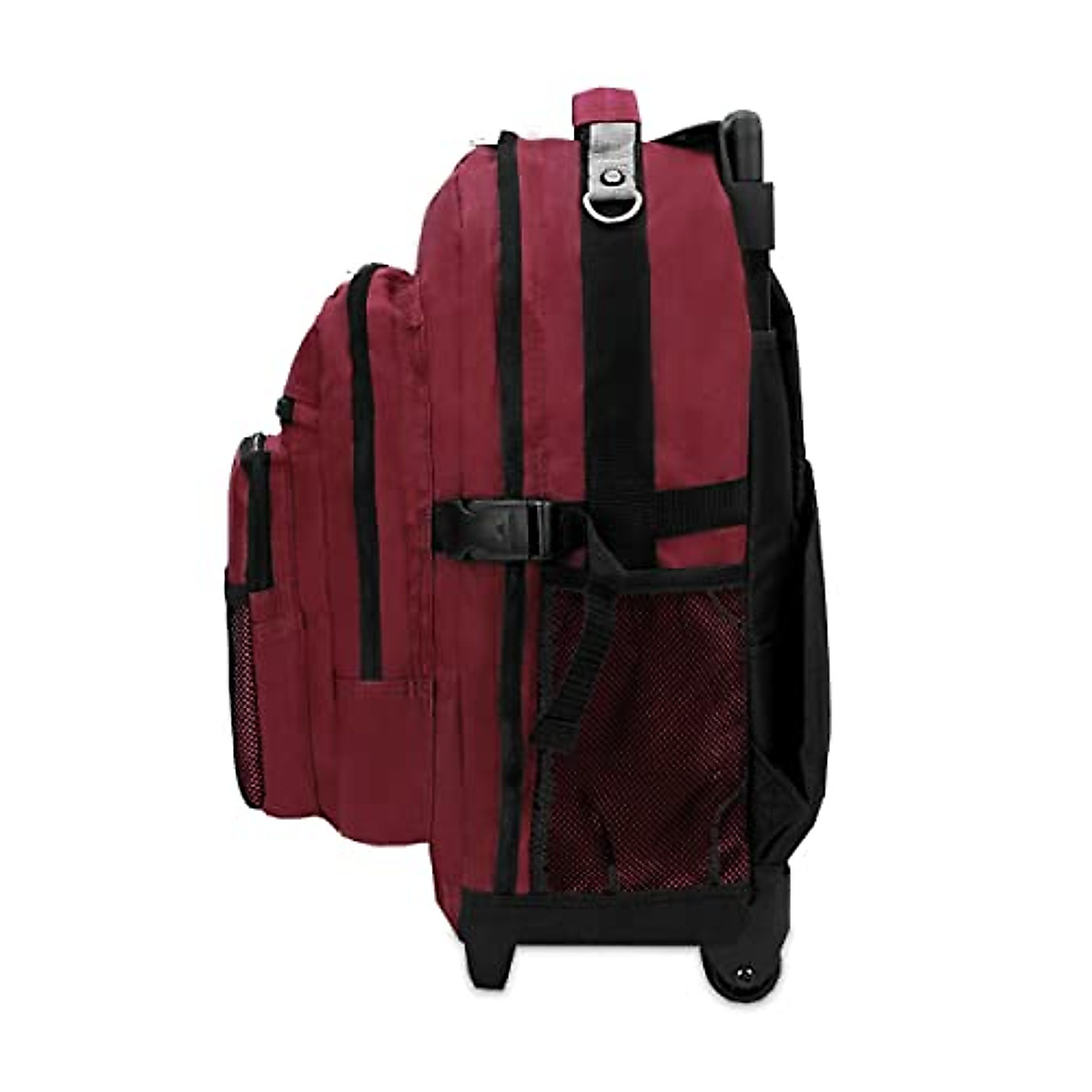 Everest Deluxe Wheeled Backpack, Burgundy, One Size,5045WH-BURG