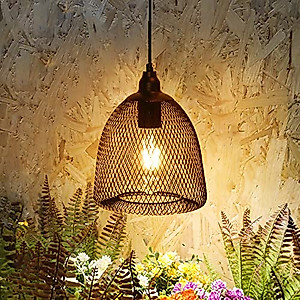 Battery Operated Hanging Light with 6 Hours Timer-Outdoor Indoor Pendant Chandelier Waterproof Lamp Lantern for Gazebo Porch Garden Patio Decorative Metal Warm White Bulb