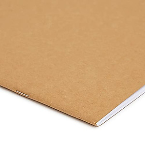 6 Pack Large Notebooks for Kids, Bulk Sketchbook 8.5x11 In, Kraft Paper Journal Set for Students, Travelers, Office (Blank Inside)
