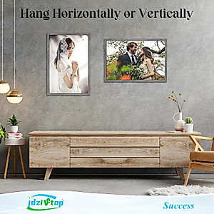 16x20 Frame Rustic Grey, 20x16 Picture Poster Frame, Horizontal Vertical Hanging, Large 16 by 20 Wall Gallery Family Concert Portrait Photo Frame Anniversary/Birthday/Wedding/Thank you/Christmas Gift