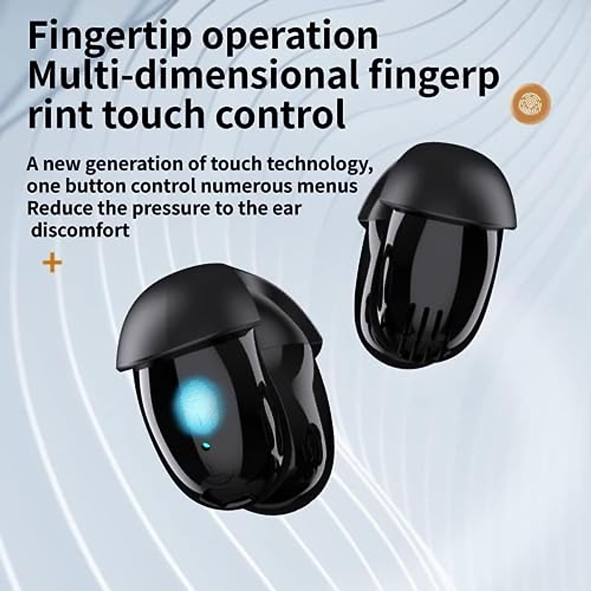 QAWDAWM Clip On Earbuds Wireless Open Ear Headphones- Bluetooth 5.3,80 Hours Playtime with Charging Case, Headphones with Mic Waterproof Sport Earbuds for Running(Black)