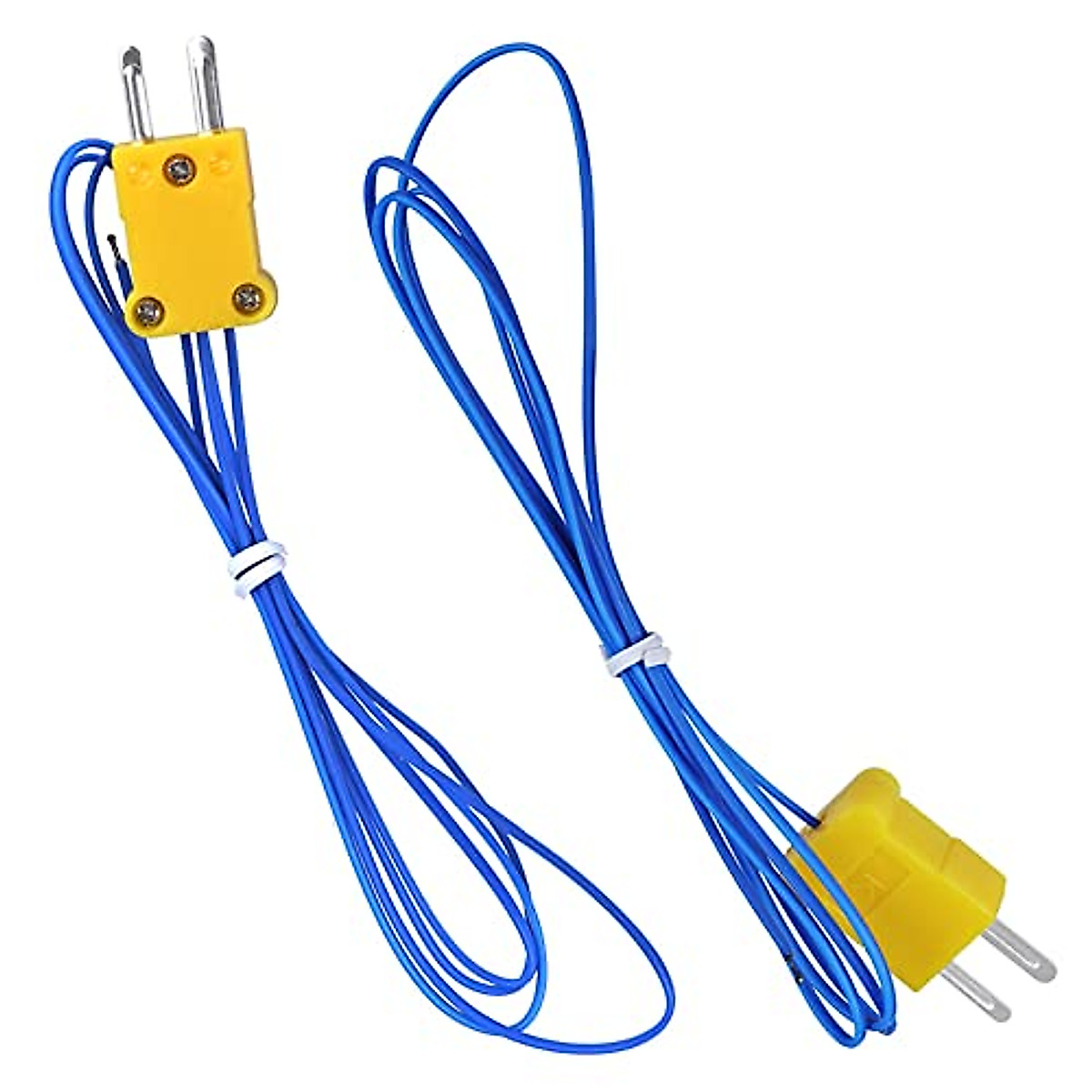 pouilzx Pack of 2) K-Type Temperature Probe Sensor Mini-Connector Thermocouple（Temperature Range: -50~250°C）1 M TP-01