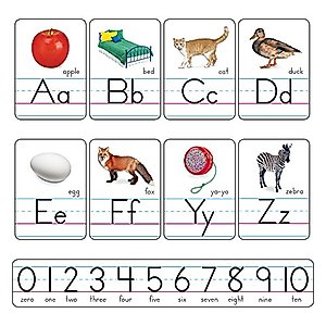 TREND enterprises, Inc. Photo Alphabet Cards Zaner-Bloser Manuscript B.B. Set