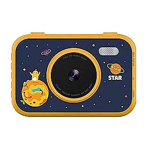 GIENEX Kids Digital Camera - 12MP Children's Selfie Camera with 3.5 Inches Large Screen for Boys and Girls,1080P Rechargeable Electronic Camera with 32GB TF Card (Color : Black)