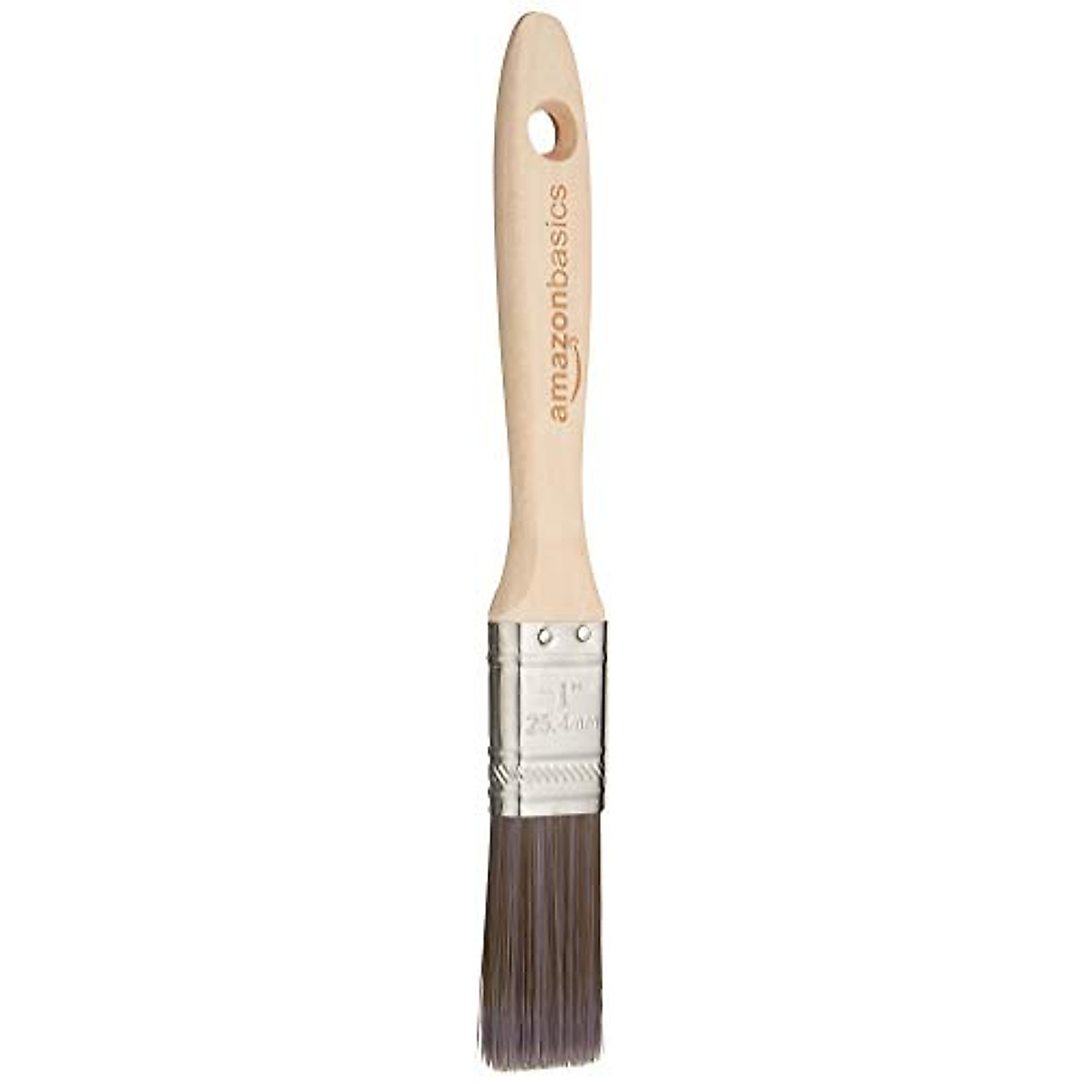 Amazon Basics 1" Flat Edge Master Pro Paint Brush, Polyester, Brown