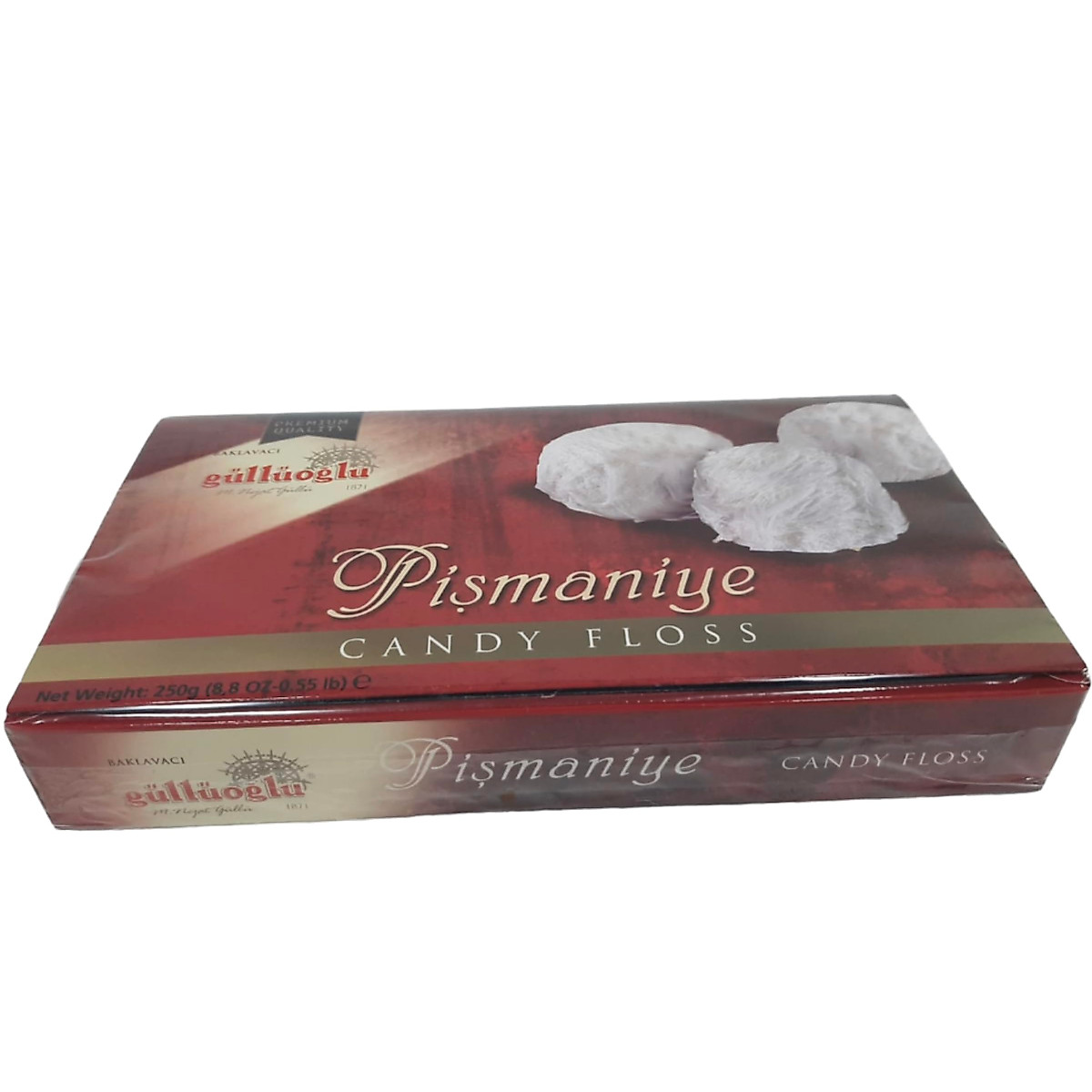 Gulluoglu Candy Floss-Turkish Cotton Candy (Plain), 8.8oz - 250g (Pack of 1), daily fresh shipment from Istanbul/Turkey, Ideal Gift for All Occasions