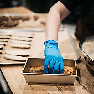 X3 Blue Nitrile Disposable Industrial Gloves 3 Mil, Latex/Powder-Free, Food-Safe, Non-Sterile, Textured, XX-Large, Box of 100