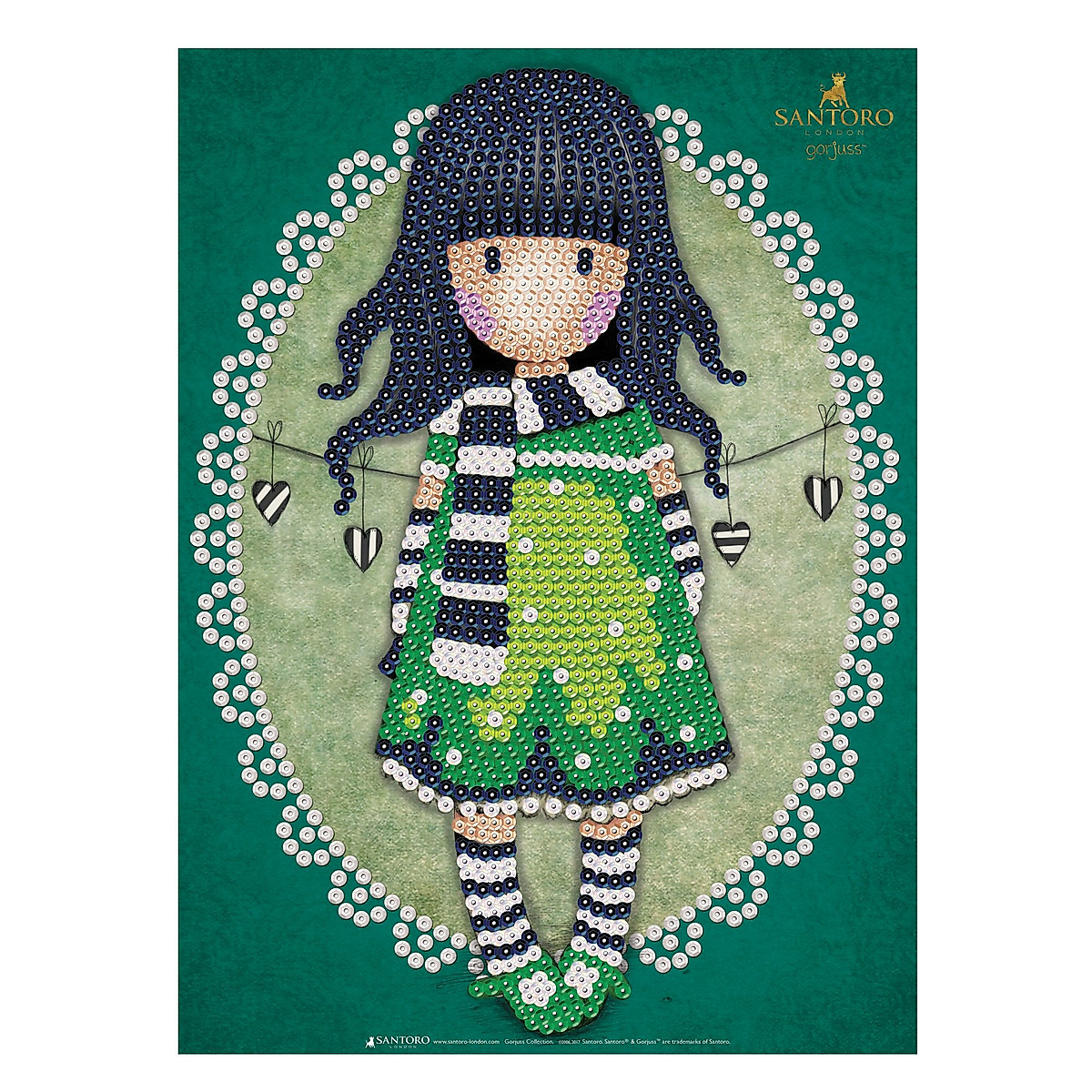 Sequin Art Gorjuss The Scarf Sparkling Picture for Adults & Kids Arts and Crafts Kit