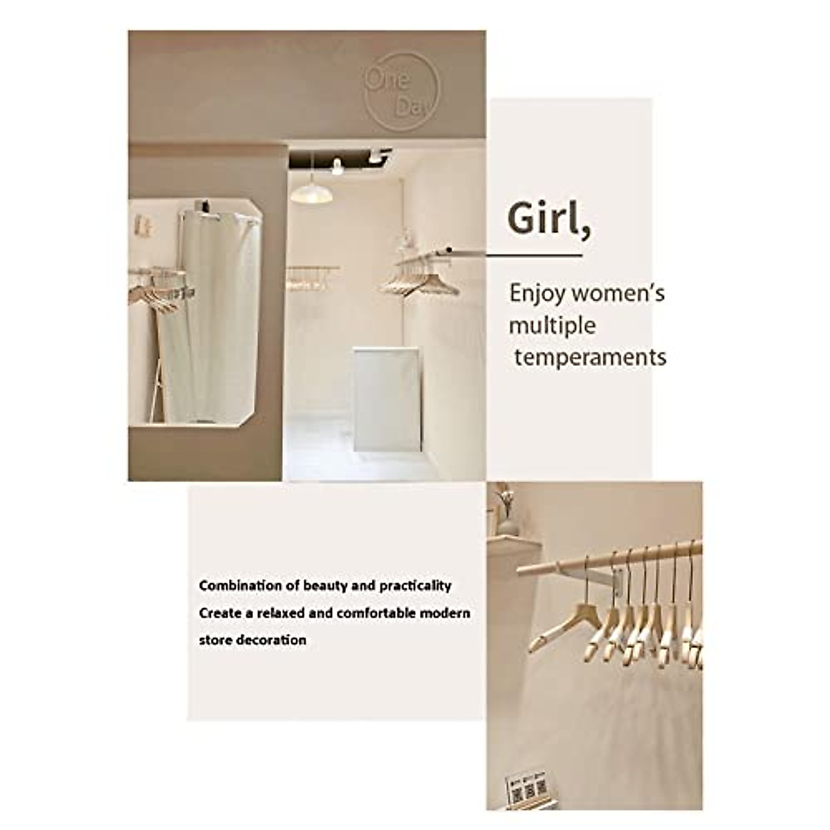 Industrial Pipe Clothing Rack Wall Mounted Real Wood Shelf,retail Store Garment Rack Display Rack Commercial Clothes Racks,pipe Shelving Floating Shelves Wall Shelf,space-saving Hanging Clothes Rack