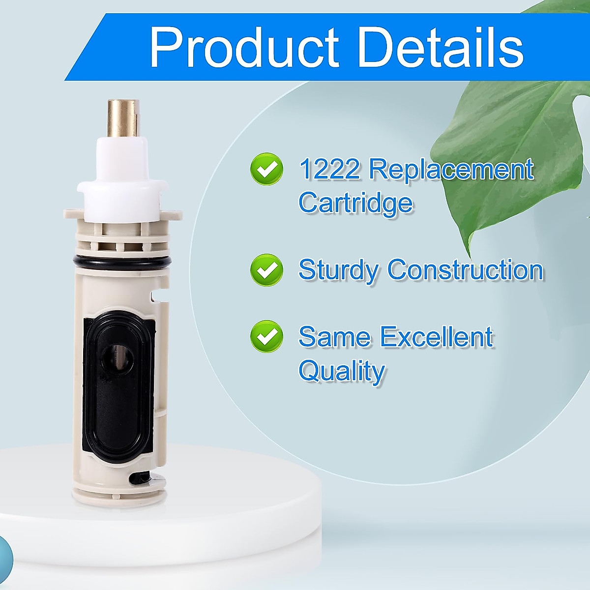 1222 Replacement Cartridge Compatible with Moen Tub Shower, Faucet Replacement Parts Shower Cartridge Replacement 1222 Cartridge Shower Accessories