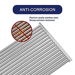 18.75 Inch Stainless Steel Cooking Grill Grate for Weber Genesis II 300 and LX 300 Series, Replacement Parts for Weber 66095 84136;2 Pack