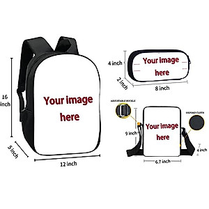 JTeena Bar-bie Backpacks for Kids, 3 Set Pink Barb Shoulders Schoolbag, Satchel and Pencil Case Set, 16" Girls School Bag Set