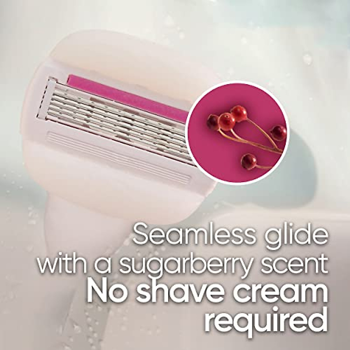 Gillette Venus ComfortGlide plus Olay Sugarberry Women's Razor Blade Refills, 4 Count