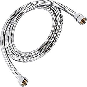 K&J Flexible 304 Stainless Steel Shower Hose - Universal Fit - Fits All Handheld Shower Heads, Sprayers, And Bidet Sprayers (Not Included) - Real 304 Stainless Steel (1, 6 ft)