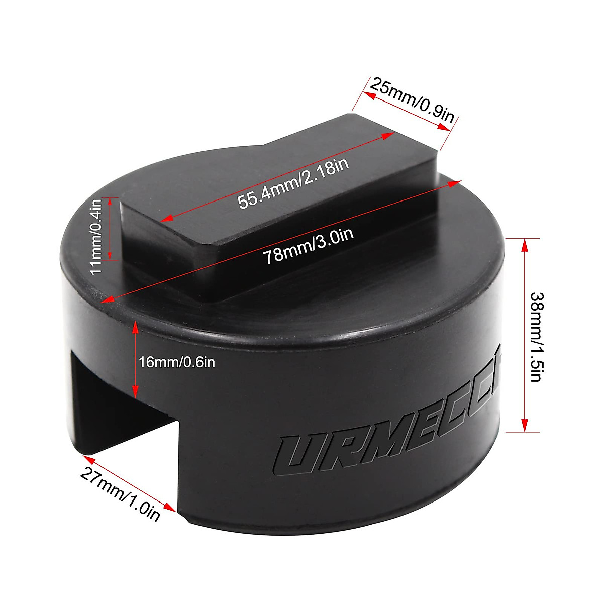 Universal Jack Pad for BMW and Mini, Slotted Rubber Jack Pad Square Polyurethane Jack Pad Frame Rail Protector Adapter for Jack Stand Jack Block (2 Pack)