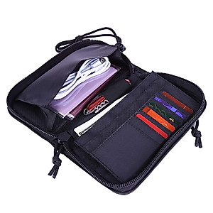 Passport Wallets Outdoor Travel Pouch Holster Handbag Credit Card Organizer (black)