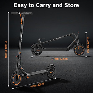 VOLPAM Electric Scooter, Powerful 350W/500W Motor, Max 12/19/28Miles Long Range, Top Speed 16/19/21 MPH, 8.5" /10'' Tires, E Scooter for Adults (8.5''-12Miles-350W)