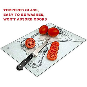 Tempered Glass Cutting Board Horse portrait 11 stock illustration Tableware Kitchen Decorative Cutting Board with Non-slip Legs, Serving Board, Large Size, 15" x 11"