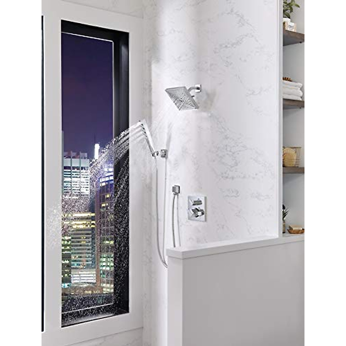 Delta Faucet Modern 6-Setting Integrated Shower Diverter Trim Kit for Delta Shower Systems, Stainless T27967-SS (Valve Not Included)