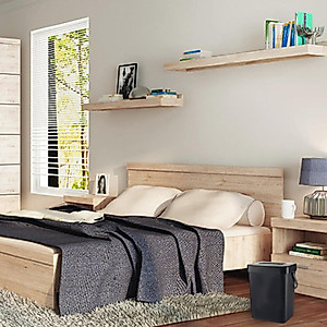 COMODA Kitchen Compost Bin for Countertop, Mountable Indoor Compost Bucket Waste Bin with Lid, Hanging Small Trash Can with Lid Under Sink for Kitchen Bathroom, black, LK065QTCQS365J85